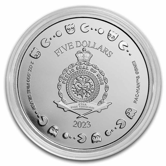 Buy 2023 Niue 2 oz Silver $5 PAC-MAN Circular Maze Coin | APMEX