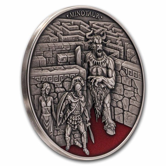 Buy 2023 Niue 2 oz Silver Antique Mythical Creatures: Minotaur | APMEX