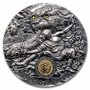Buy 2023 Niue 2 oz Silver Antique Shaolin Kung Fu Leopard | APMEX