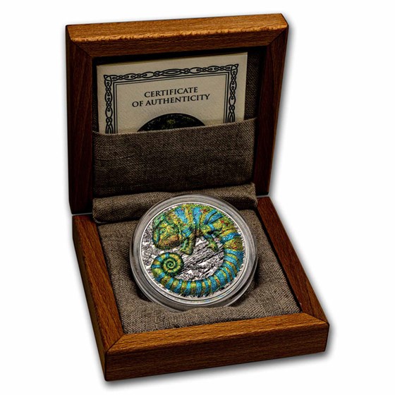 Buy 2023 Niue 2 oz Silver Colorized Chameleon Coin | APMEX