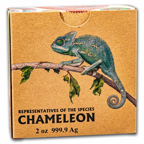 Buy 2023 Niue 2 oz Silver Colorized Chameleon Coin | APMEX