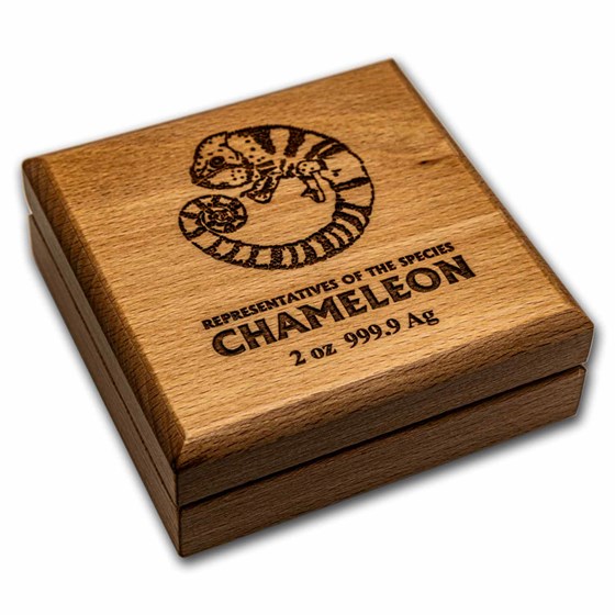 Buy 2023 Niue 2 oz Silver Colorized Chameleon Coin | APMEX