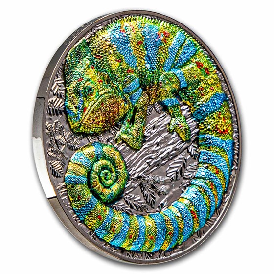 Buy 2023 Niue 2 oz Silver Colorized Chameleon Coin | APMEX
