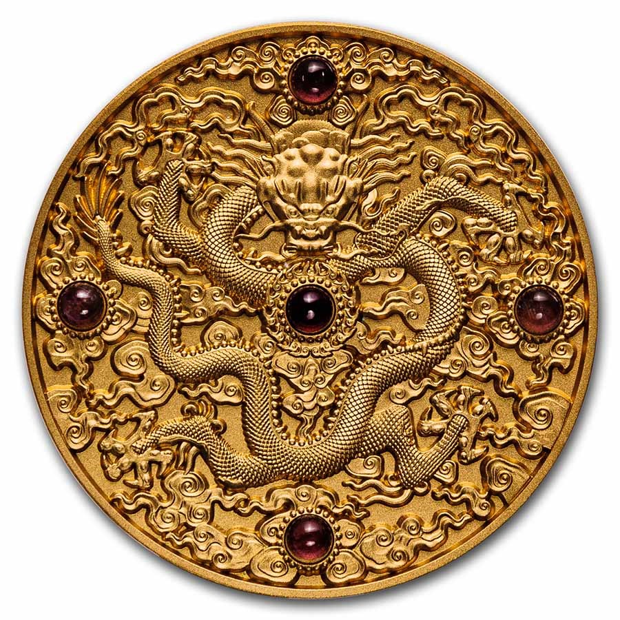 Buy 2023 Niue 2 oz Silver Gold Gilded Chinese Dragon Art | APMEX