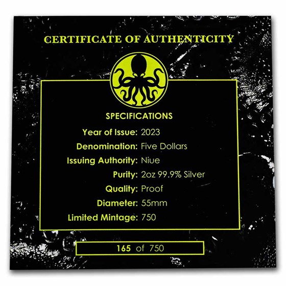 Buy 2023 Niue 2 oz Silver Proof Mythical Creatures; The Kraken | APMEX