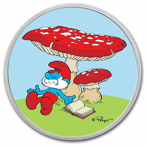 Buy 2023 Niue 1 oz Silver Smurfs Papa Smurf Colorized | APMEX