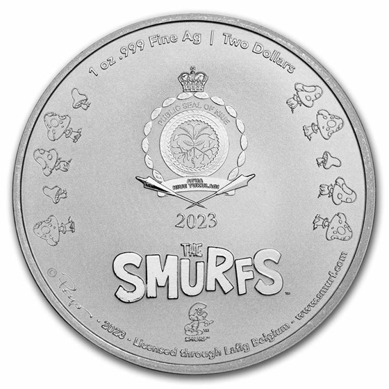 Buy 2023 Niue 1 oz Silver Smurfs Smurfette Colorized | APMEX