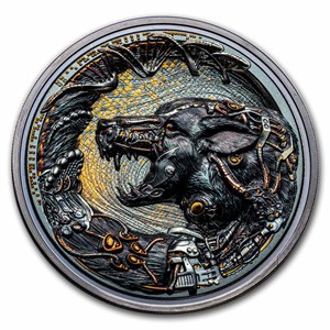 Buy 2023 Palau 3 oz Silver Black Proof Cyborg Revolution: Dog | APMEX