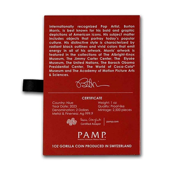 Buy 2023 PAMP 1 oz Silver Burton Morris Gorilla | APMEX