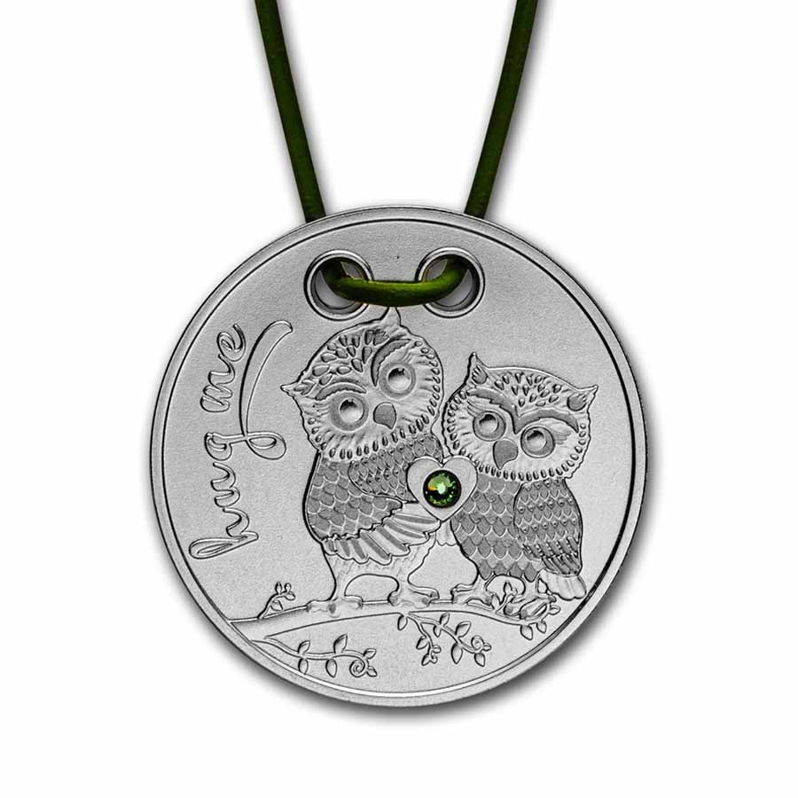 Buy 2023 Republic of Cameroon Silver Coin Hug Me; Owls Pendant | APMEX