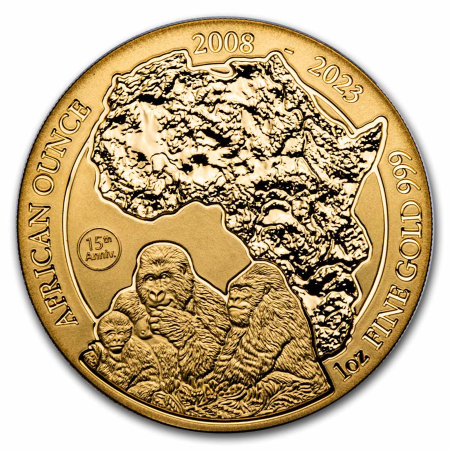 Buy 2023 Rwanda 1 oz Gold African Ounce Gorilla BU | APMEX