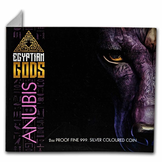 Buy 2023 Sierra Leone 2 oz Silver Egyptian Gods: Anubis (Colorized) | APMEX