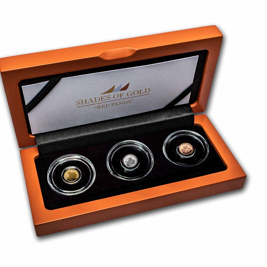 Buy 2023 Solomon Islands 3-Coin Shades of Gold Red Panda Set | APMEX