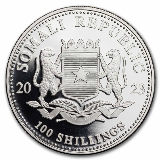 Buy 2023 Somalia 1 oz Silver African Wildlife Leopard (Gilded) | APMEX