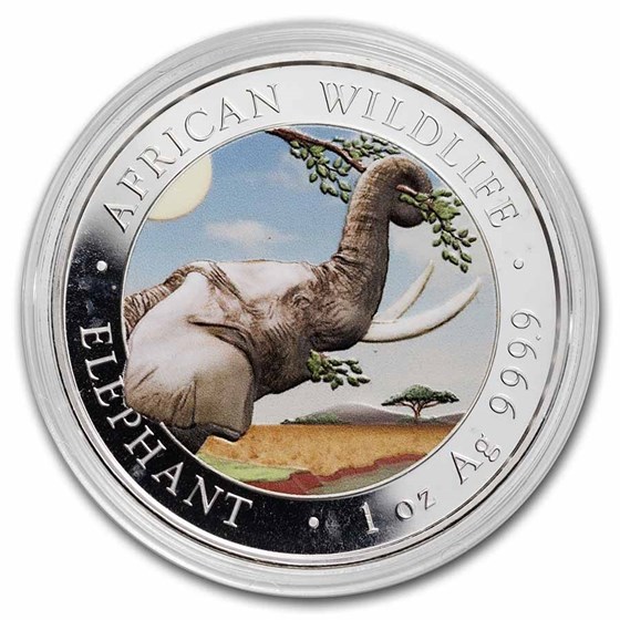 Buy 2023 Somalia 1 oz Silver Elephant (Colorized) | APMEX