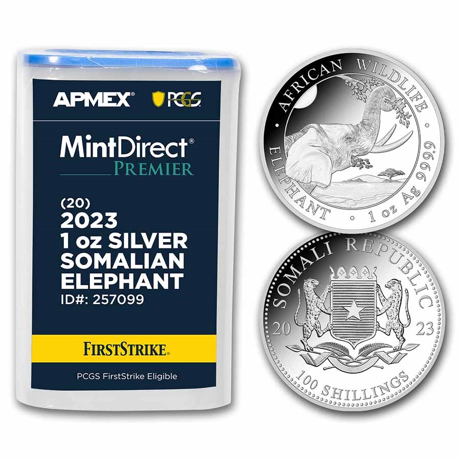 Buy 2023 Somalia 1 oz Silver Elephant (MD® Premier + PCGS FS Tube) | APMEX