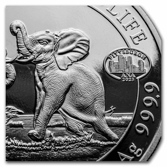 Buy 2023 Somalia 1 oz Silver Elephant (Pittsburgh ANA Privy Mark) | APMEX