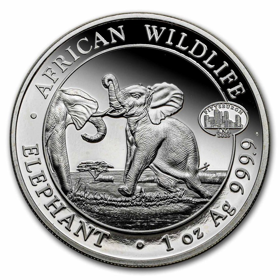 Buy 2023 Somalia 1 oz Silver Elephant (Pittsburgh ANA Privy Mark) | APMEX