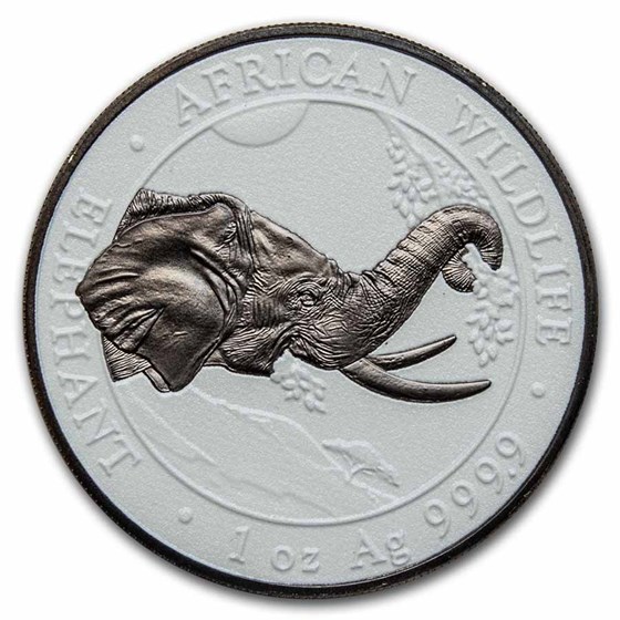Buy 2023 Somalia 2-Coin 1 oz Silver Elephant Black & White Set | APMEX
