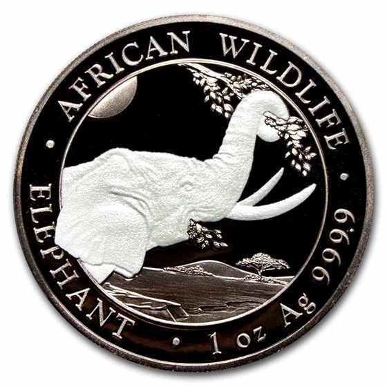 Buy 2023 Somalia 2-Coin 1 oz Silver Elephant Black & White Set | APMEX