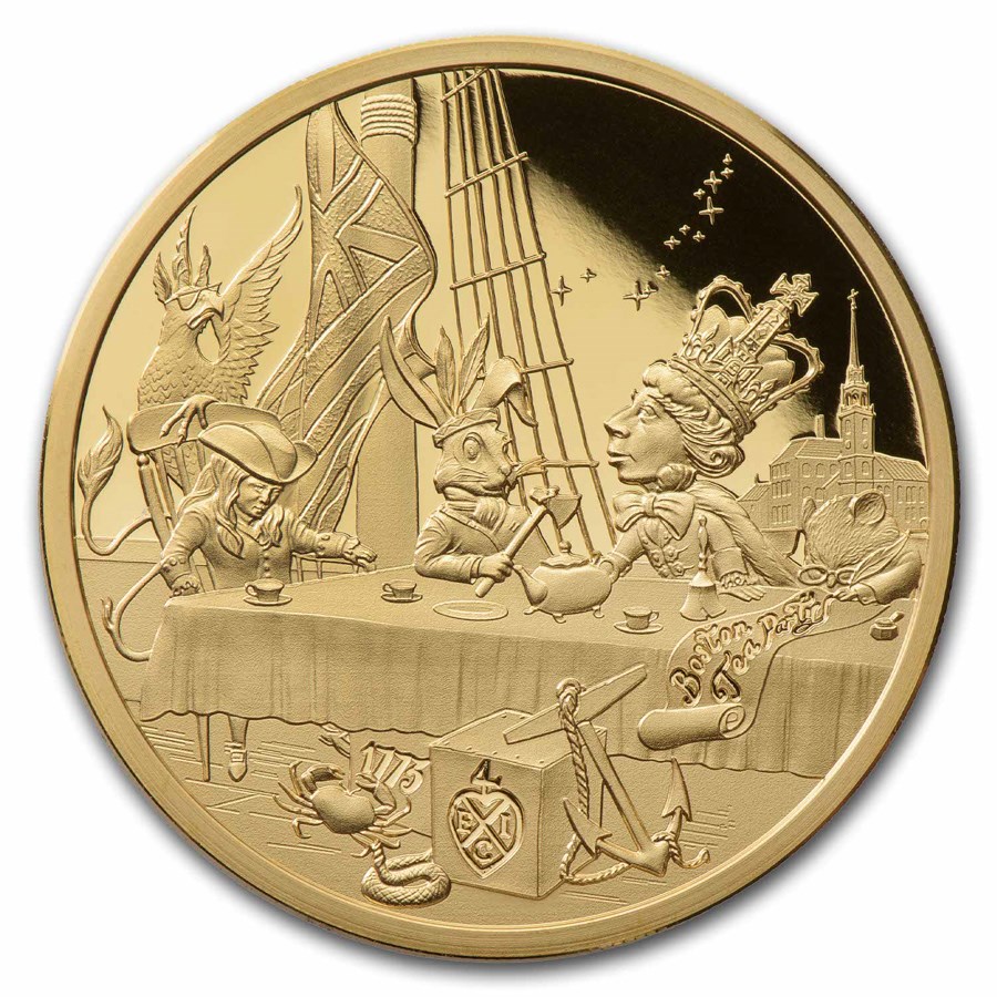 2023 St. Helena 1 oz Gold Alice's Tea Party Proof