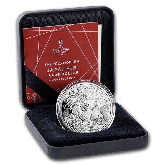 Buy 2023 St. Helena 1 oz Silver Modern Japanese Trade Dollar Proof | APMEX