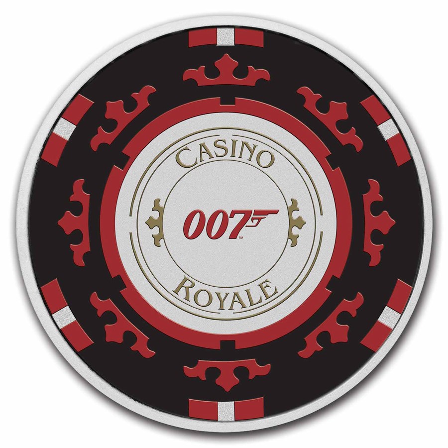 2023 TUV 1 oz Silver Colorized 007 James Bond Casino Royale-card