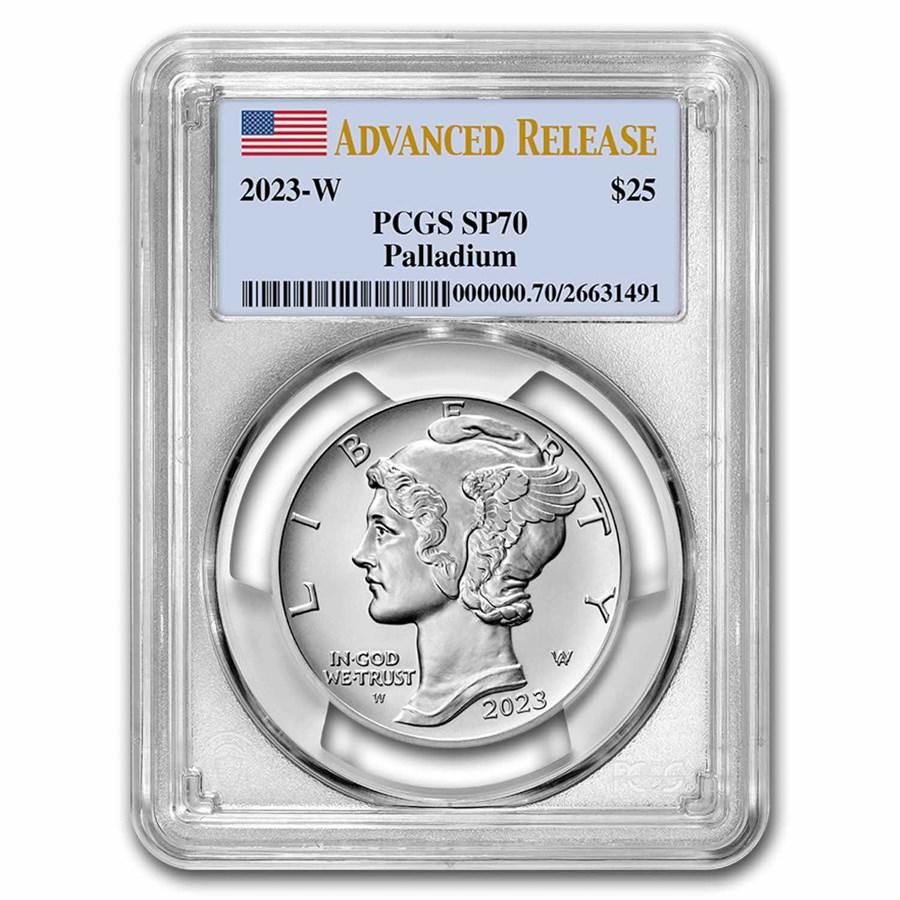 Buy 2023-W 1 oz Burnished Palladium Eagle SP-70 PCGS | APMEX