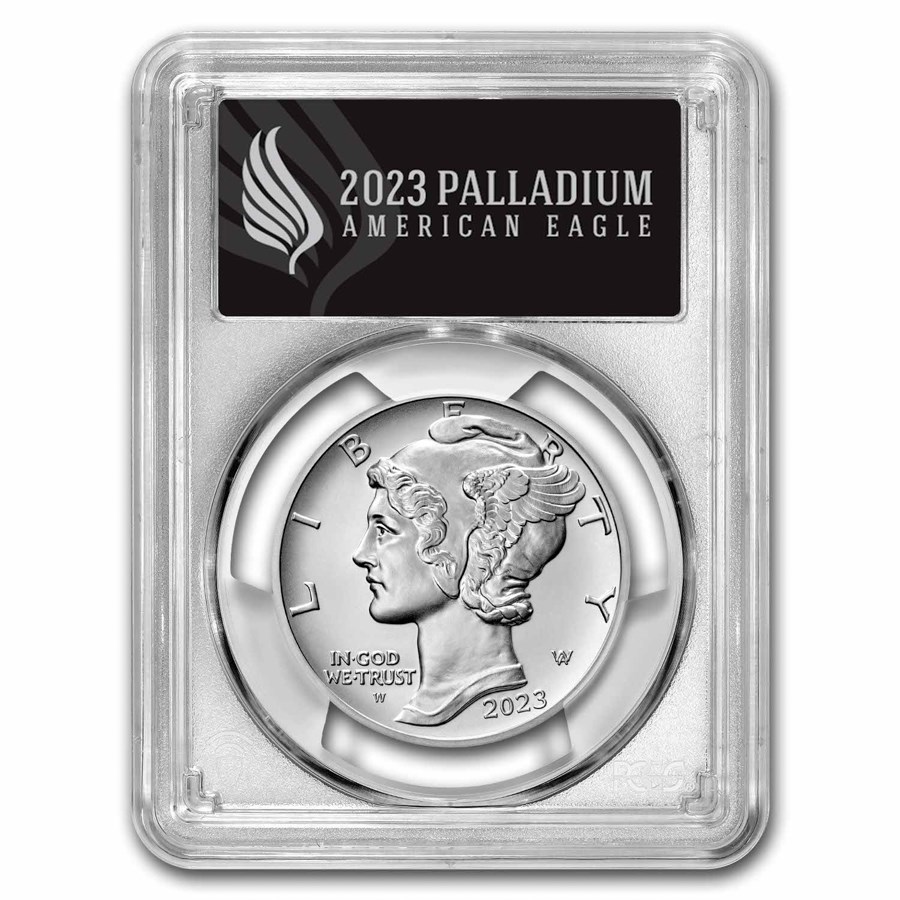 2023-W 1 oz Burnished Palladium Eagle SP-70 PCGS (AR, Black)