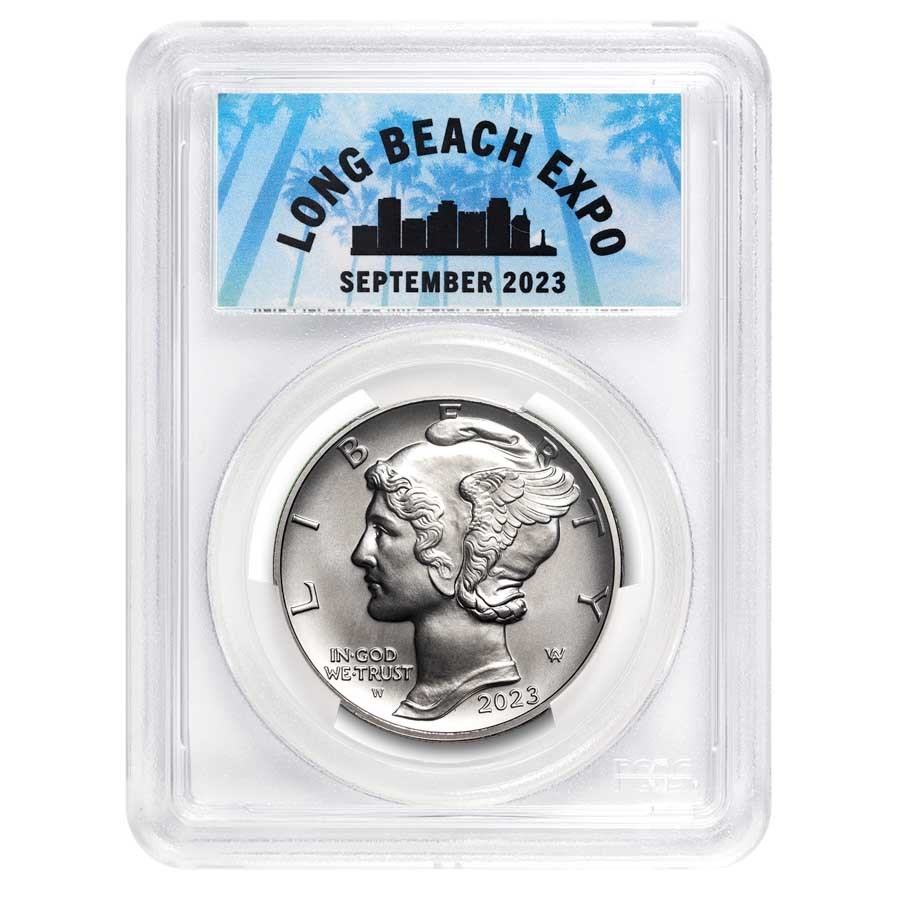 2023-W 1 oz Burnished Palladium Eagle SP-70 PCGS (Long Beach)