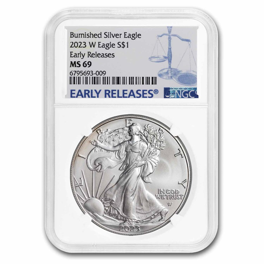 Buy 2023-W Burnished Silver Eagle MS-69 NGC (Early Releases) | APMEX