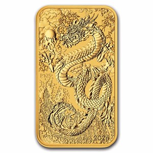 2024 Australia 1 oz Gold Dragon Rectangular Coin BU