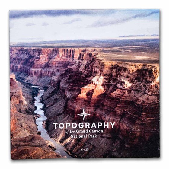 2024 Cook Islands 1 kilo Silver Proof Topography: Grand Canyon