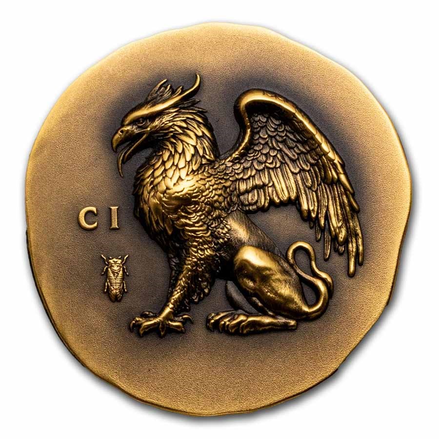 2024 Cook Islands 1 oz Gold Antique Gryphon (with Box & COA)