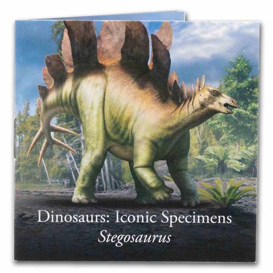 2024 GB Stegosaurus 50p Silver Proof Color Coin