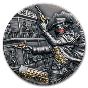 2024 Liberia 2 oz Silver Antique Bounty Hunter (with Box and COA)