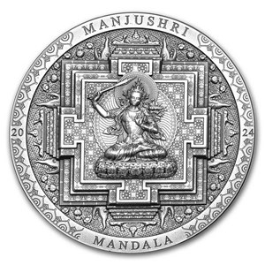 2024 Mongolia 3 oz Silver Antique Manjushri Mandala