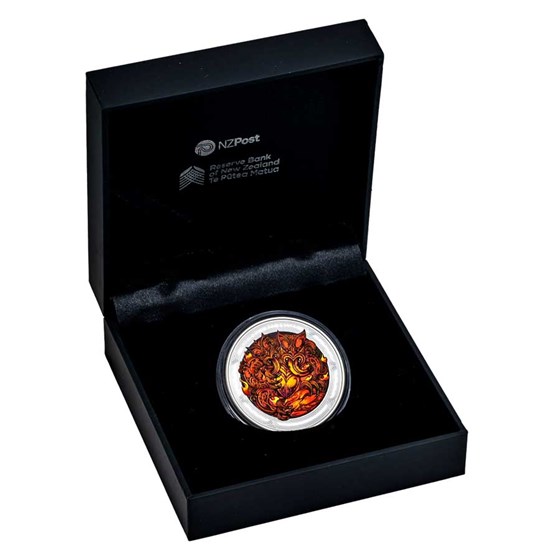 2024 New Zealand 1 oz Silver Colorized Dwelling Taniwha: Cave