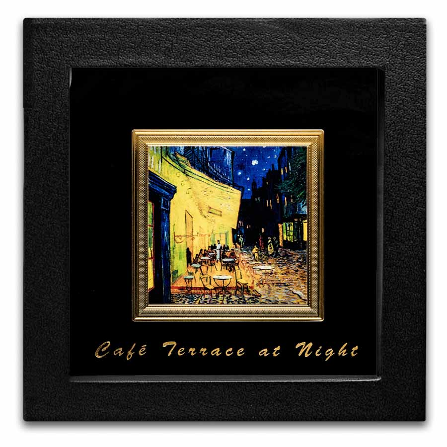APMEX - 2024 Niue 2 oz Silver Vincent van Gogh; Cafe Terrace at Night