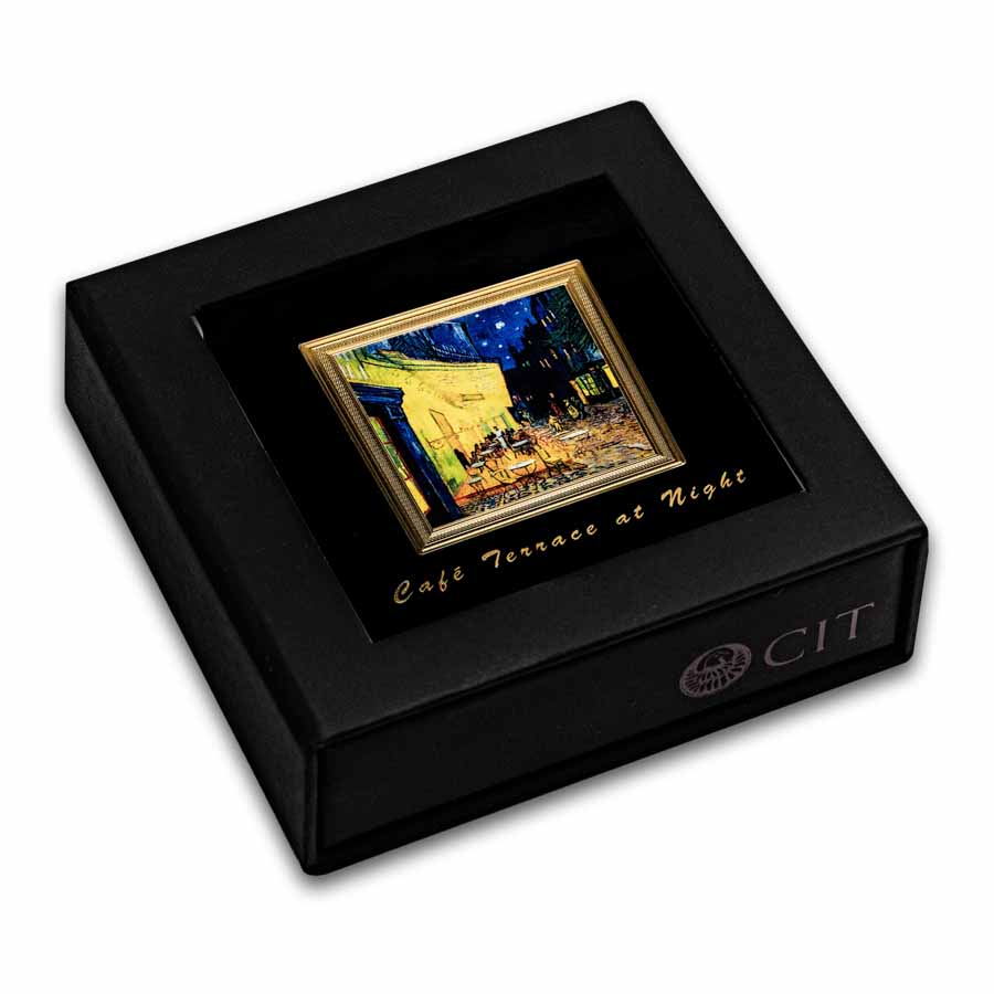 APMEX - 2024 Niue 2 oz Silver Vincent van Gogh; Cafe Terrace at Night