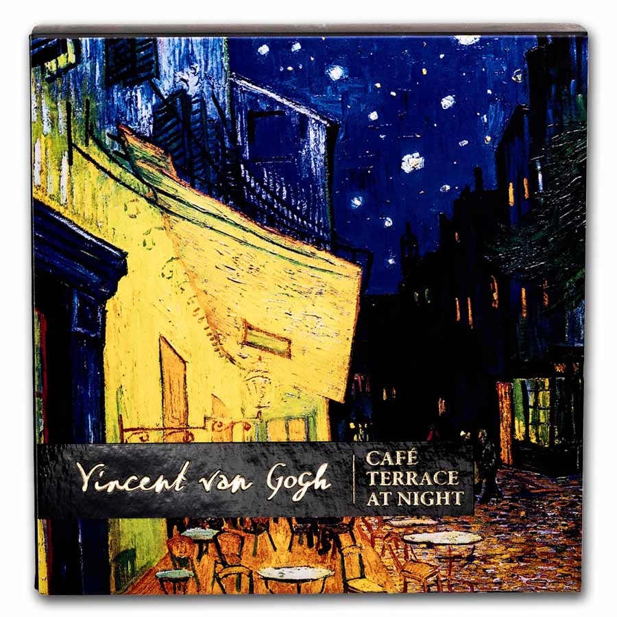 APMEX - 2024 Niue 2 oz Silver Vincent van Gogh; Cafe Terrace at Night