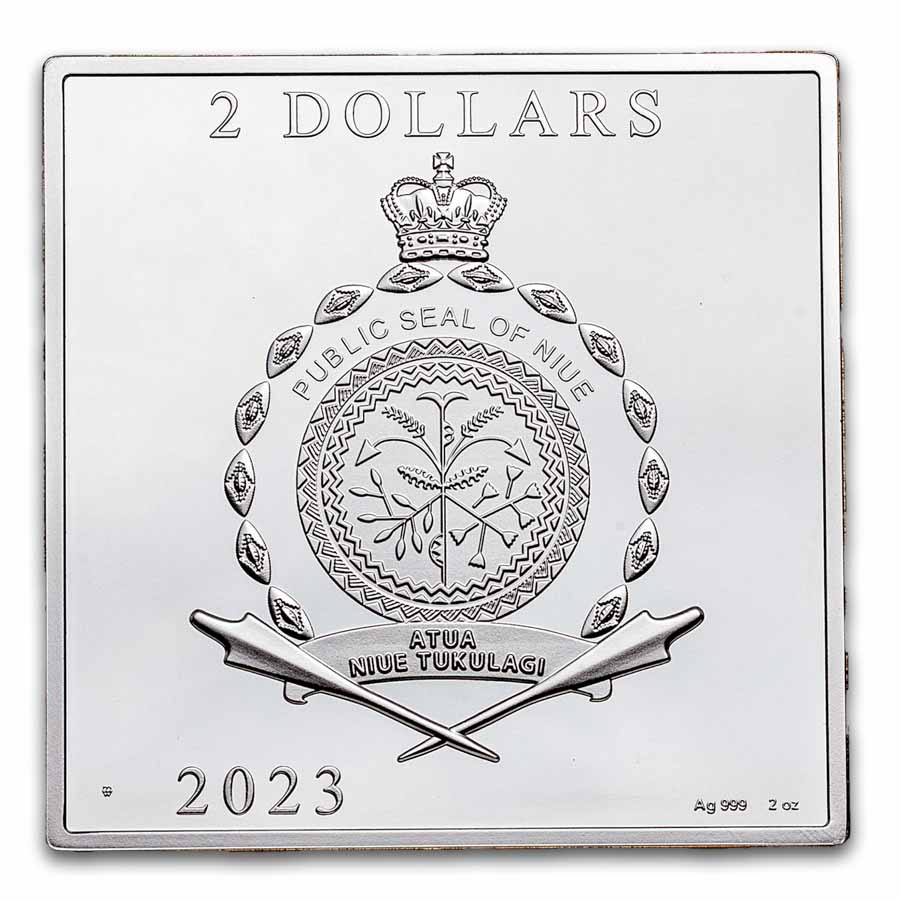 APMEX - 2024 Niue 2 oz Silver Vincent van Gogh; Cafe Terrace at Night