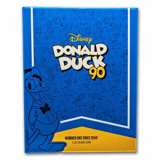 2024 Niue 5 oz Silver $10 Disney Donald Duck Number 1 Since 1934