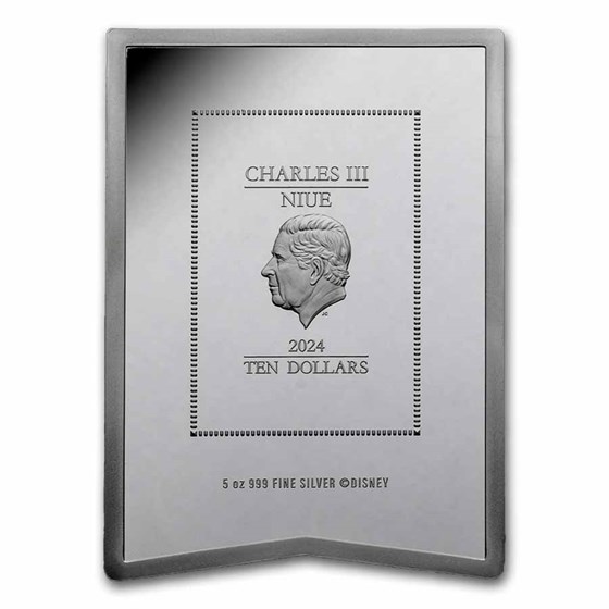 2024 Niue 5 oz Silver $10 Disney Donald Duck Number 1 Since 1934