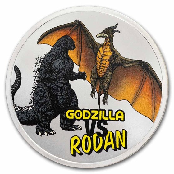 Buy 2024 Niue 2 oz Silver Godzilla vs Rodan Colorized | APMEX