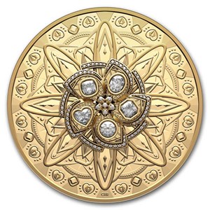 2024 RCM Gold $500 Purely Brilliant De Beers Diamond: Opulence