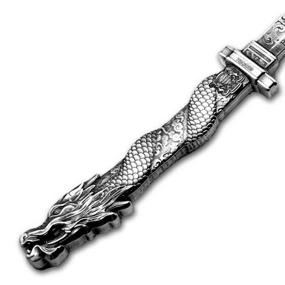 2024 Rep.of Chad 2 oz Silver Katana Sword Shaped Coin