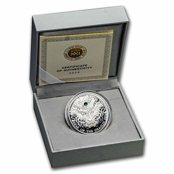 Buy 2024 Republic of Ghana 1/2 Silver Year of the Dragon (Damaged) | APMEX