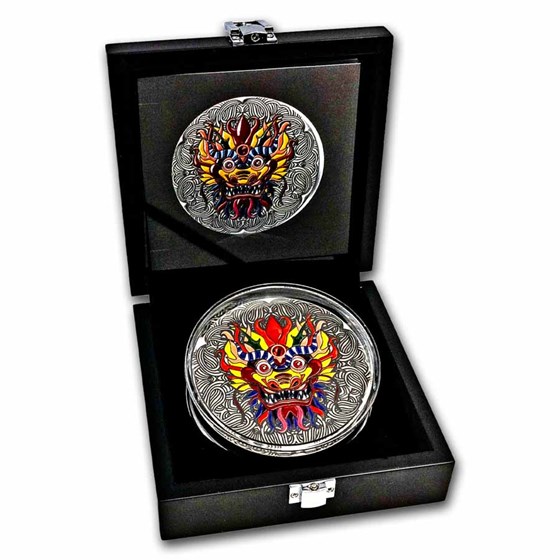 2024 Republic of Ghana 1 kilo Silver Mandala Collection: Dragon
