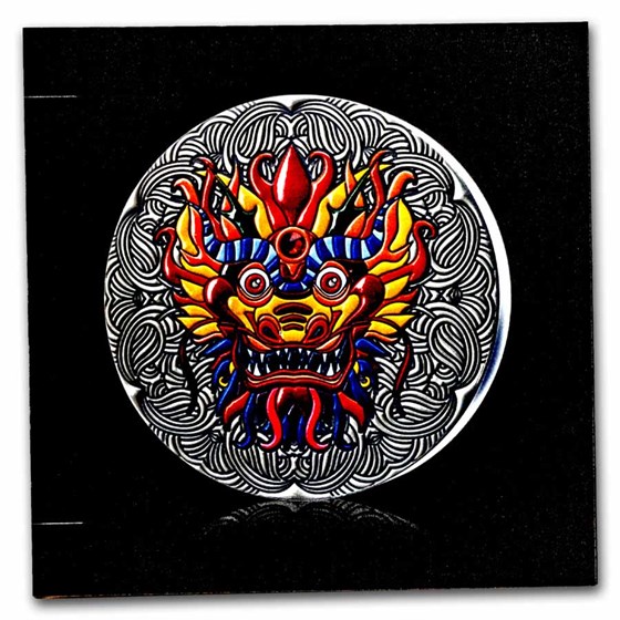 2024 Republic of Ghana 1 kilo Silver Mandala Collection: Dragon